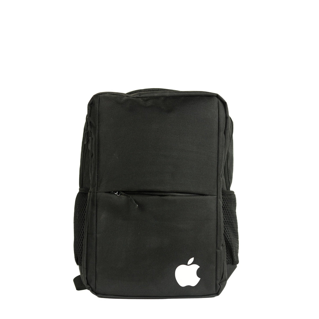 Structured Black Laptop Backpack with Brand Logo – Bomo Stores
